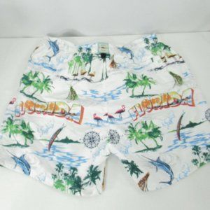 Spicy Tuna | Swim | Spicy Tuna Florida Print Swim Trunks Shorts White ...
